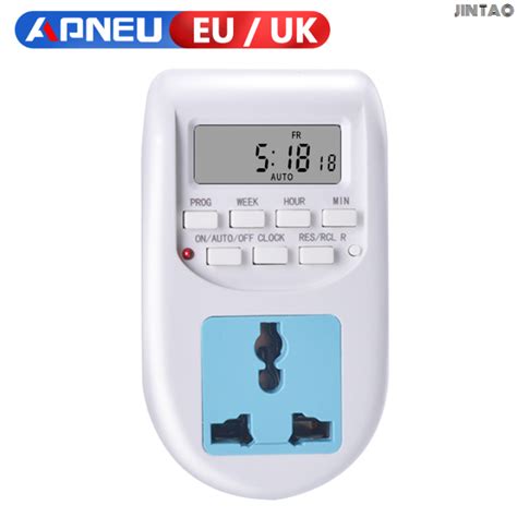 2022 Digital Time Switch Timer With Uk Eu Socket Weekly Programmable Electronic Digital Timer
