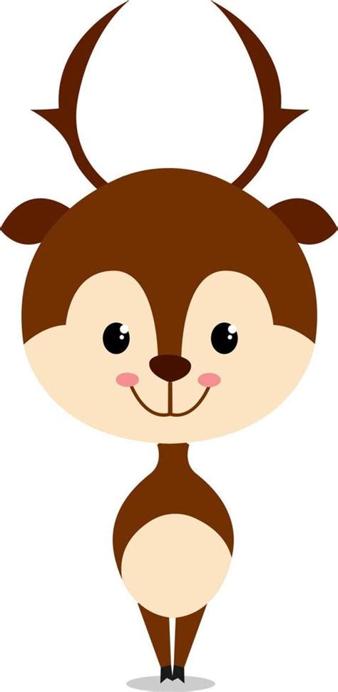 Lindo Cervatillo Ilustración Vector Sobre Fondo Blanco 13562631 Vector En Vecteezy
