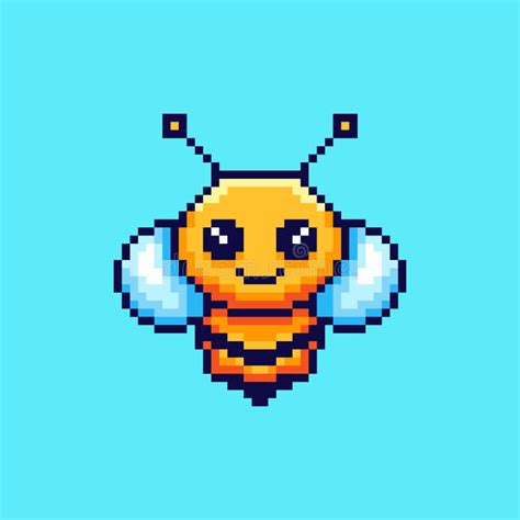 Vector Pixel Art Bee Stock Illustrations 153 Vector Pixel Art Bee