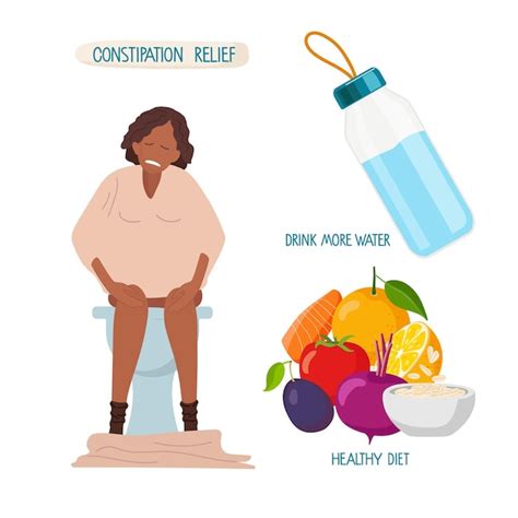 Premium Vector Constipation Relief Foods That Help Relieve