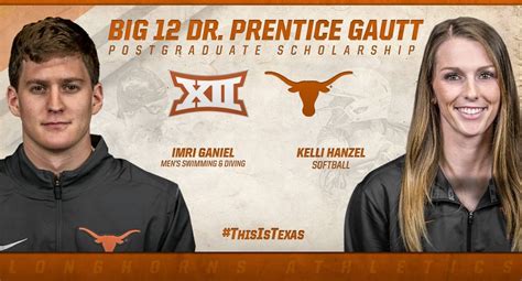 Ganiel Hanzel Earn Big 12 Dr Prentice Gautt Postgraduate Scholarships