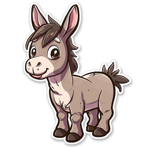 Burro Vector Cute Premium Ai Generated Vector