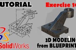 SolidWorks tutorial 3D MODELING FROM BLUEPRINTS Exercise 10 | GrabCAD Tutorials