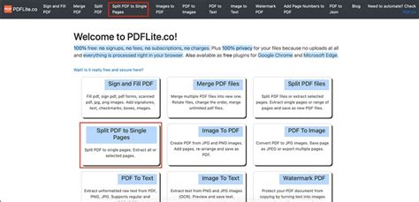 Split PDF To Single Pages Using PDFlite Co