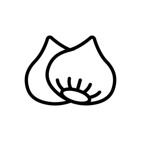 Nut Icon Vector Isolated Contour Symbol Illustration 9741875 Vector