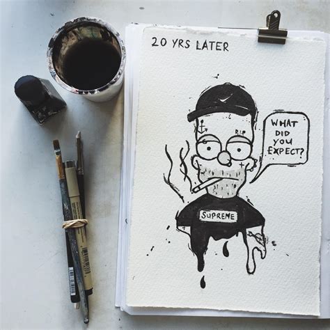 Future Bart Pt1 A4 Illustration Print All Depop