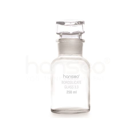Reagent Bottle Wide Mouth Hexagonal Hollow Stopper 250ml