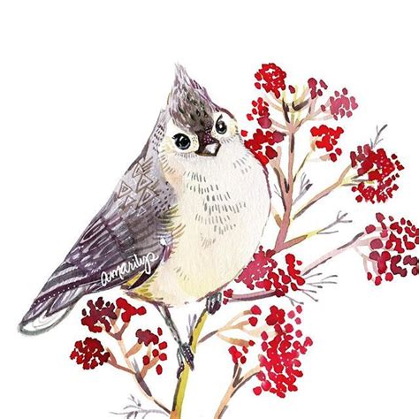 Monochromatic Tufted Titmouse Art