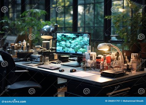 Lab Workspace Interior Visualized In 3d Capturing The Essence Of