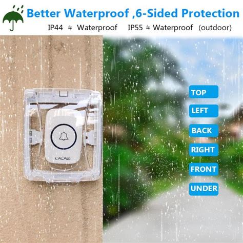 Waterproof Cover For Wireless Doorbell Switch Socket Cover Door Call