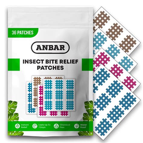 Anbar Bug Bite Itch Relief Patches To Relieve Itchy Irritation And Swelling Mosquito Tick