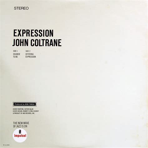 John Coltrane Expression Lp Album Re Cd Brain Records