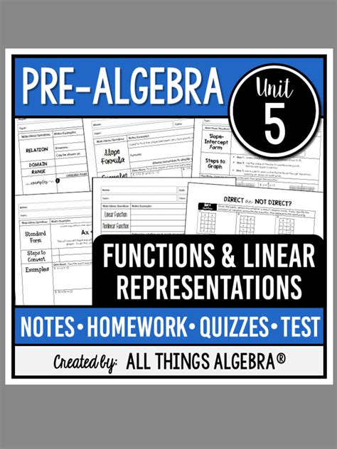 Unit 5 Functions And Linear Relationships Pdf Cartesian Coordinate