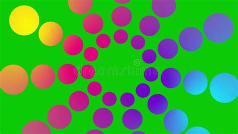 Animated Increasing Colorful Dots Circles From The Center Abstract Multicolor Background With