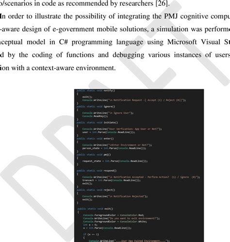 Simulation Of Context Aware Model As C Functions Download Scientific