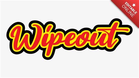 wipeout text effect generator
