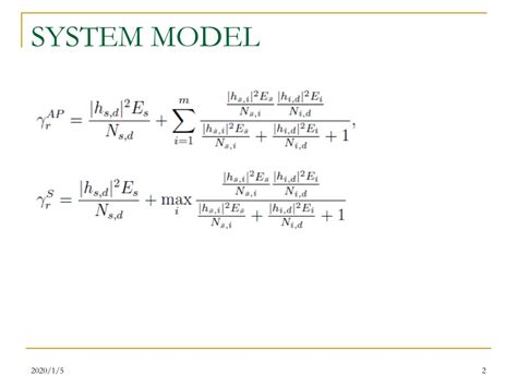 Ppt Symbol Error Rate Of Selection Amplify And Forward Relay Systems
