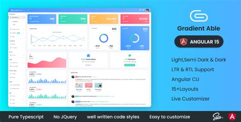 Gradient Able Angular 15 Admin Dashboard By Codedthemes Themeforest
