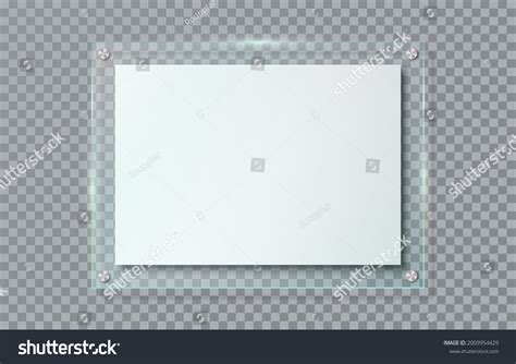 Realistic Blank Poster Glass Frame Hanging Stock Vector Royalty Free 2009954429 Shutterstock