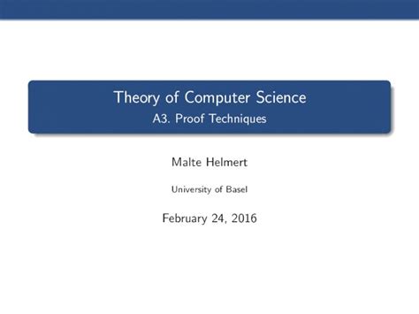 Pdf Theory Of Computer Science Unibasch · Introduction Direct