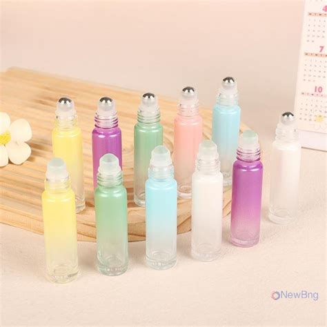 Onew 10ml Portable Frosted Glass Roller Bottles Mini Refillable Roll On Vials For Bng Shopee