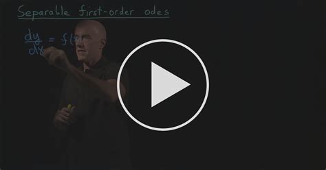 Separable First Order Equations Lecture 3 First Order Differential