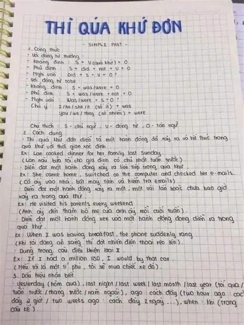 An Open Notebook With Writing On It And The Words Thi Qua Hi Bon