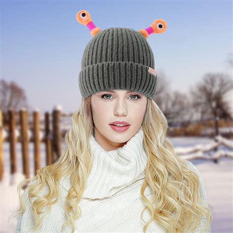 Baopai Cute And Funny Light Up Knitted Hat With Retractable Flashing