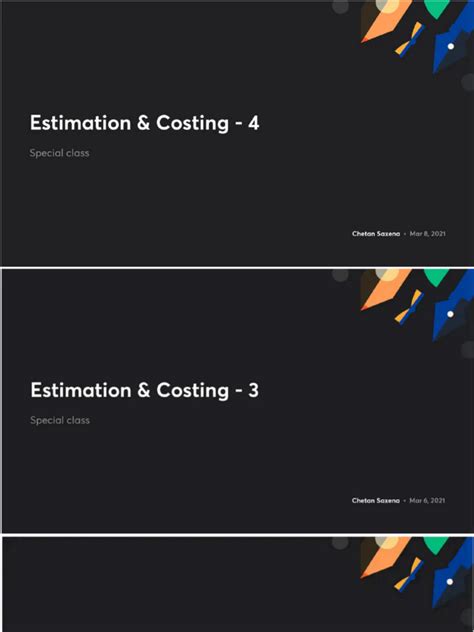 estimation notes pdf