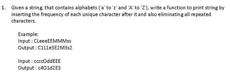 Solved Given A String That Contains Alphabets A To Z Chegg