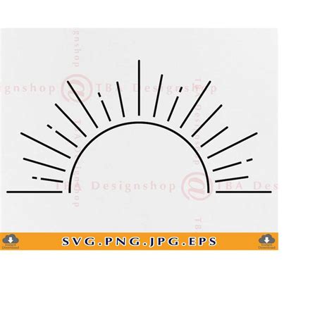 Sun Svg Half Sun Svg Sunburst Svg Boho Sun Svg Sunburst Inspire