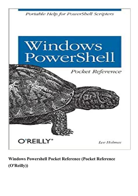 Ppt Ebook Windows Powershell Pocket Reference Pocket Reference O