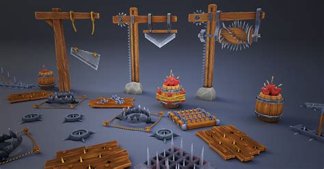 Stylized Traps Big Pack 3d Exterior Unity Asset Store