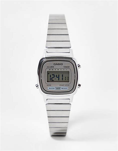 Casio Mini Digital Watch In Silver Tone Asos