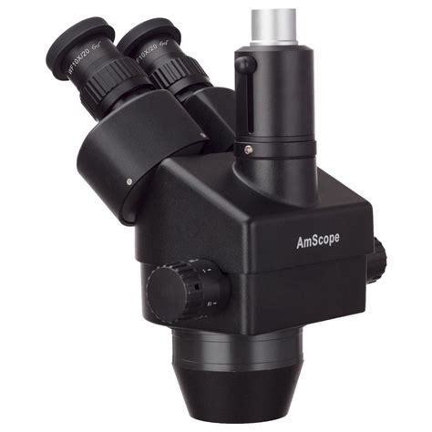 Amscope Sm745 Black Simul Focal Trinocular Zoom Stereo Microscope Head