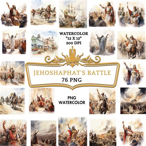 76 Png Watercolor Jehoshaphats Battle Clip Art Christian Religious