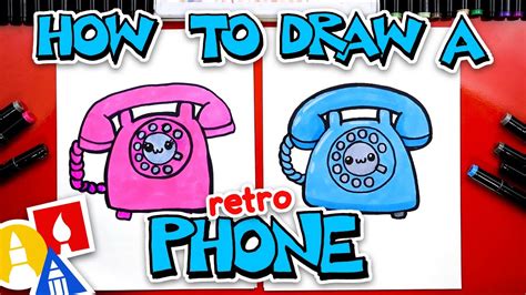 How To Draw A Retro Phone Youtube
