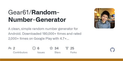 Github Gear61 Random Number Generator A Clean Simple Random Number
