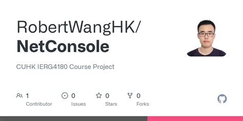 Github Robertwanghknetconsole Cuhk Ierg4180 Course Project