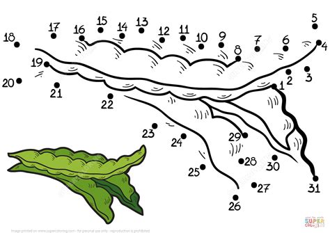 Green Beans Dot To Dot Free Printable Coloring Pages