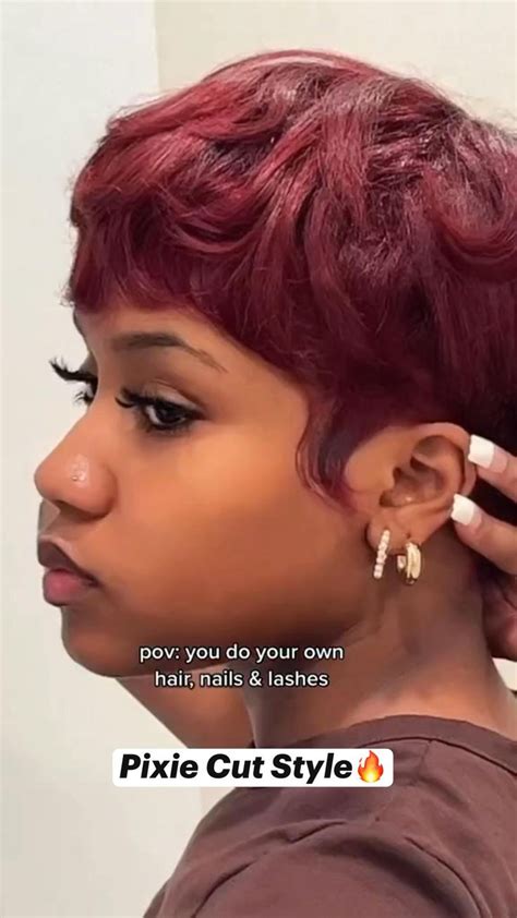 Pixie Cut Style🔥 Short Hair Styles Short Red Hair Short Quick Weave