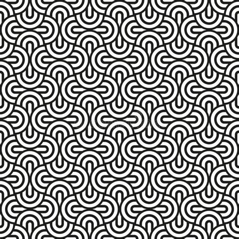 Seamless Art Deco Geometric Circle Overlap Pattern Background Stock Vector Illustration Of