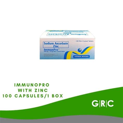 Immunpro With Zinc 100 Capsules 1 Box Lazada Ph