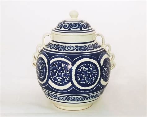 Decorative Vase Morisco Pattern Gto Jar 165 Vases Decor Blue And