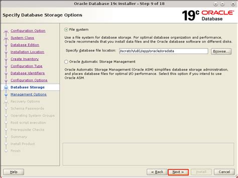 Perform Advanced Installation For Non Container Database
