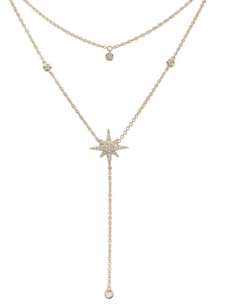 North Star Diamond Pendant Necklace Haniken Jewelers New York