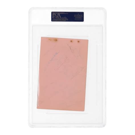 Hockey Old Timers 4x6 Album Page Signed By 19 Syl Apps Harry Watson