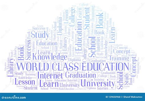 World Class Education Word Cloud Stock Illustration Illustration Of