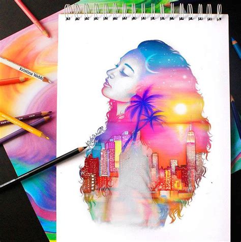 25 Beautiful Color Pencil Drawings Creative Drawing Colorful Drawing