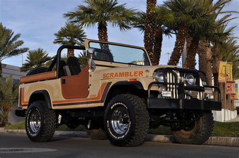 Jeep Cj 8 Scrambler Parked In Front Of Palm Trees Cj8 Scrambler Off